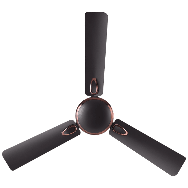 Buy Croma Semi Deco 1200mm 3 Blade Copper Motor Ceiling Fan (Rust Proof, Dark Coffee) Online - Croma
